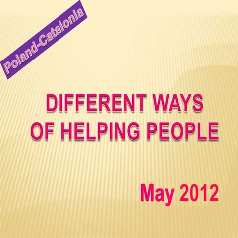 Different ways of helping people | PPTX
