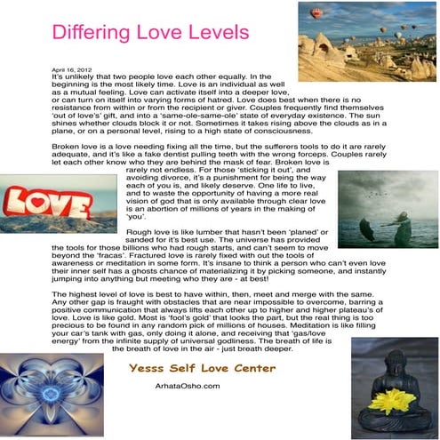 Differing love levels | PAGES