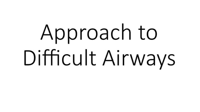 Bag and mask Ventilation | PPTX