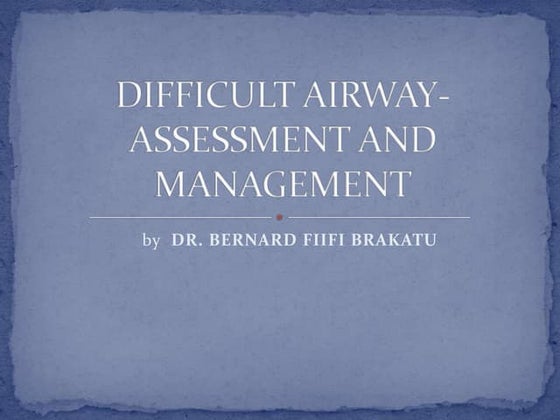 Difficult airway | PPT
