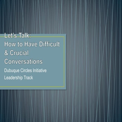 Difficult conversations | PPT