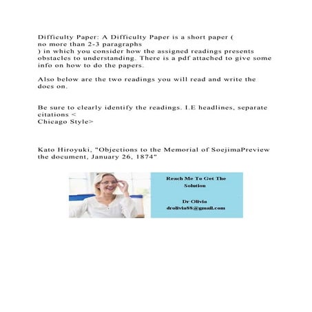 Difficulty Paper A Difficulty Paper is a short paper (no more tha | PDF