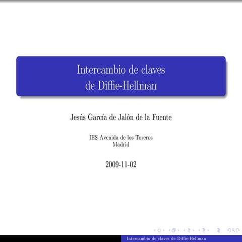 Protocolo de Diffie-Hellman | PDF