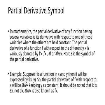 differential equation for partial derivatives | PPTX