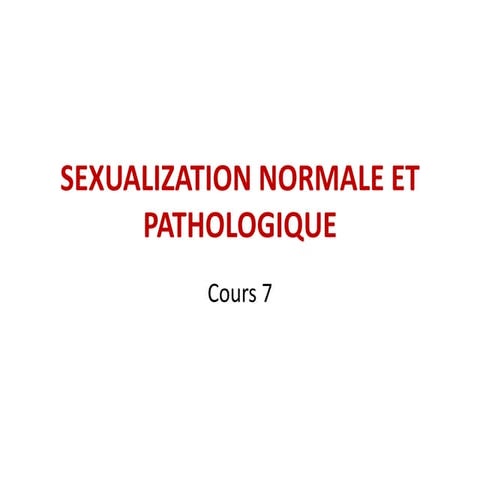 DIFFÉRENCIATION SEXUELLE.pptx pour les étudiants | PPTX