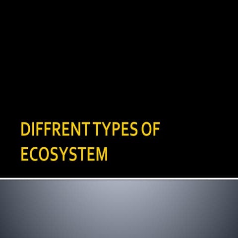 Diffrent types-of-ecosystem-4kl | PPTX