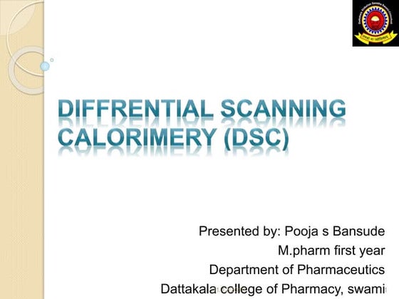 Differential Scanning Calorimetry (DSC) | PPT