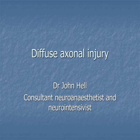Diffuse axonal injury | PPT