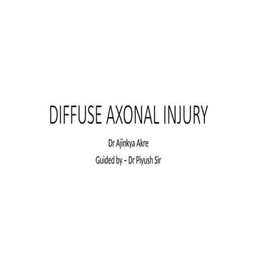 The Clinical and Radiologic Aspects of Diffuse Axonal Injury: A Comprehensive Overview of ...