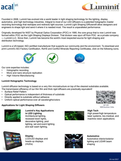 Benefits of Surface Relief Diffusers | PDF | Chemistry | Science