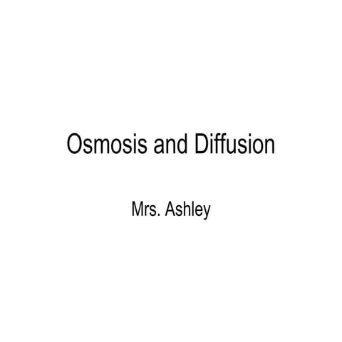 Diffusion Osmosis Lecture Powerpoint Vcbcctppsx