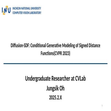 Review of Diffusion-SDF: Conditional Generative Modeling of Signed Distance Functions(ICCV 2023 ...