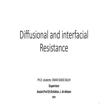 Diffusional and interfacial resistance | PPTX