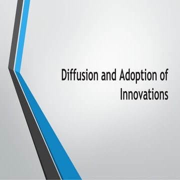 Diffusion And Adoption Of Innovations 1 Pdf Business Business And Finance