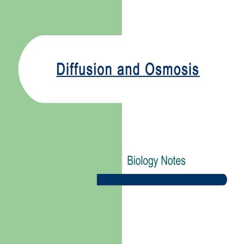 Biology - Diffusion and Osmosis | PPT | Chemistry | Science