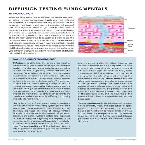 DIFFUSION TESTING FUNDAMENTALS INTRODUCTION | PDF | Biological Sciences ...