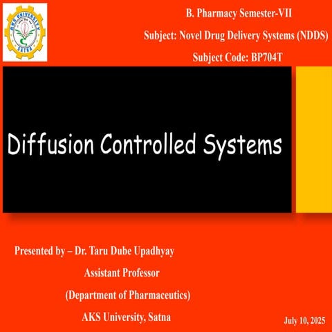 Drug Release Mechanism And Kinetics | PPT