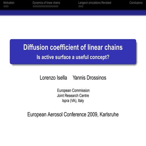 Diffusion Linear Chains V4 | PPT