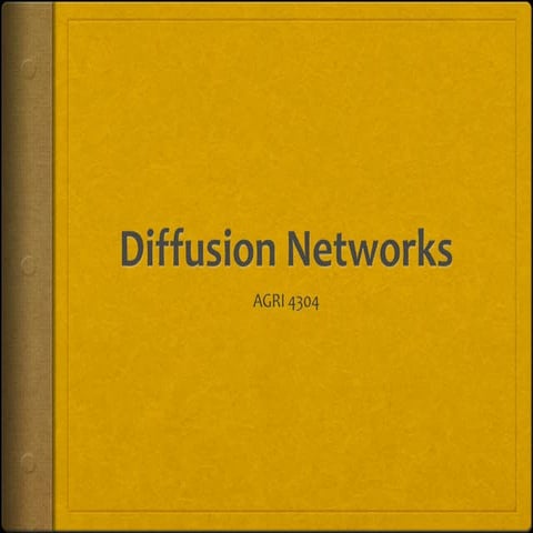 Diffusion Networks | PPTX