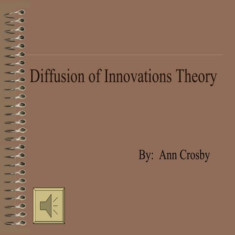 Diffusion Of Innovations Theory1 | PPT