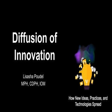 Diffusion Of Innovation Theory In Health Pptx