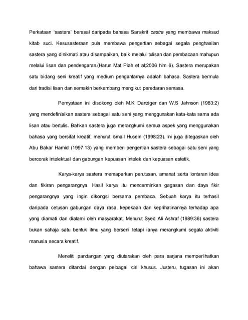 GENRE KESUSATERAAN MELAYU | DOCX