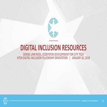 Digital Inclusion Resources | January 30, 2018 | PPT