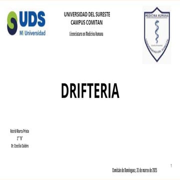 difteria presentacion, incluye cuadro clinico | PDF