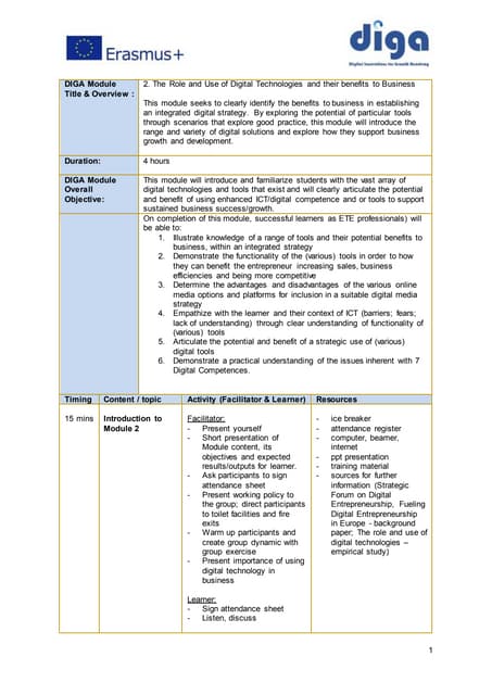 Course outline pp_2 | PDF