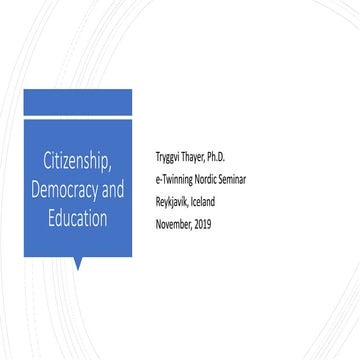 Citizenship, democracy and education | PPT