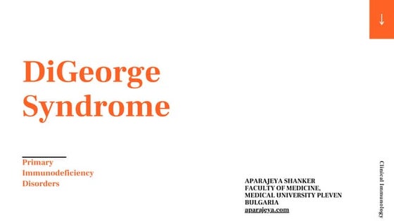 Digeorge syndrome | PPTX