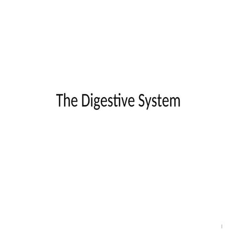 DIGESTIVE SYSTEM anatomy and physiology of Bsc nursing pdf/pptx | PDF
