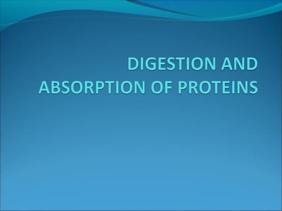 Protein digestion and absorption | PPT