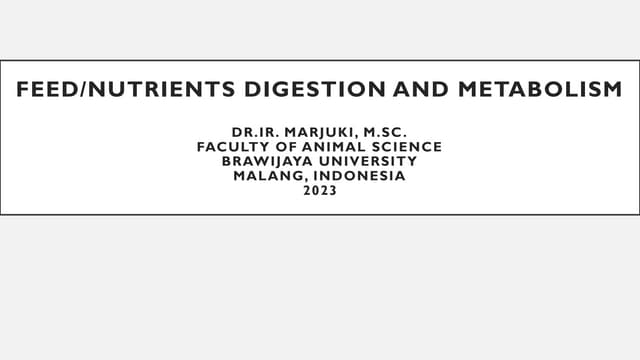 Digestion and Absorption in Ruminant and Non-ruminant.pptx