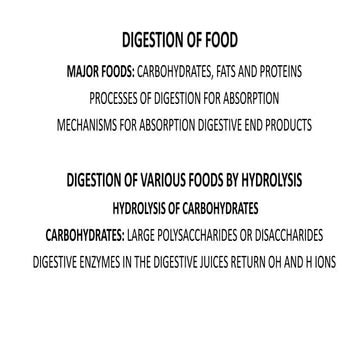 Digestion of food | PPTX | Chemistry | Science
