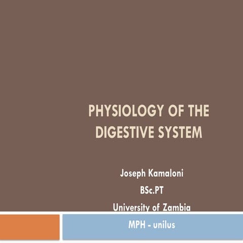 GIT Physiology I | PPTX