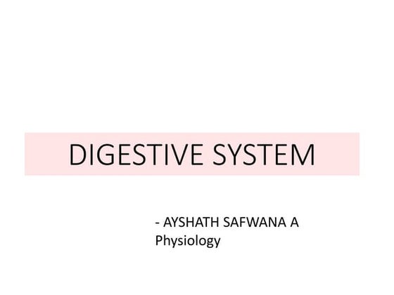 Anatomy and physiology of the gastrointestinal tract (git) | PPT