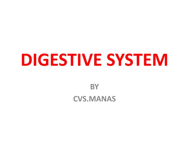 The digestivesystem and disorders | PPTX