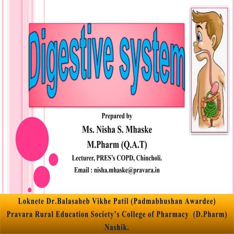 Digestive system | PPTX | Digestive Disorders | Diseases and Conditions