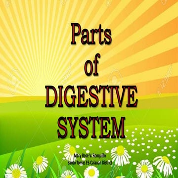 Digestive system and its parts | PPT