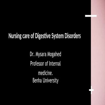 Nursing care management of digestive system disorders for Nursing ...