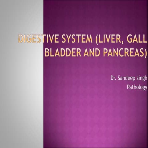 Digestive System Liver, Gall Bladder and Pancreas.pptx | Medical Health