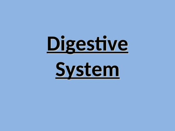 The Digestive system. Parts and functions | PPT