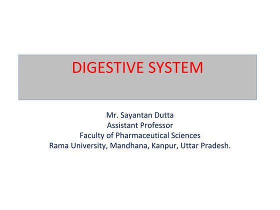 Anatomy and physiology of the gastrointestinal tract (git) | PPT