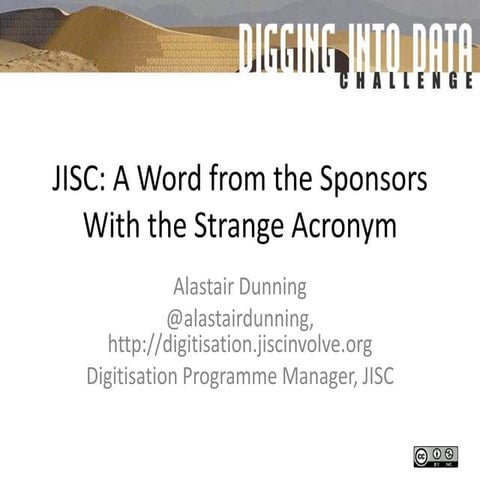 JISC Digging into Data | PPT