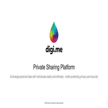 Digi.me Private Sharing Platform & SDKs | PPT