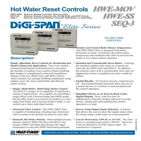 Digi-Span® Elite Series by Heat-Timer Corporation | PDF