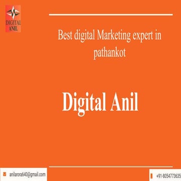 Best Digital Marketing expert in pathankot-(Anil Arora) | PPTX
