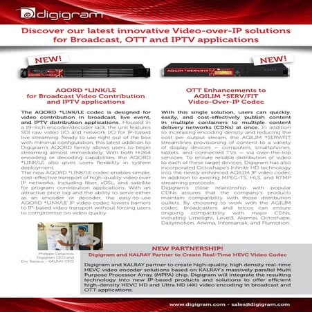 Digigram video over-ip solutions | PDF