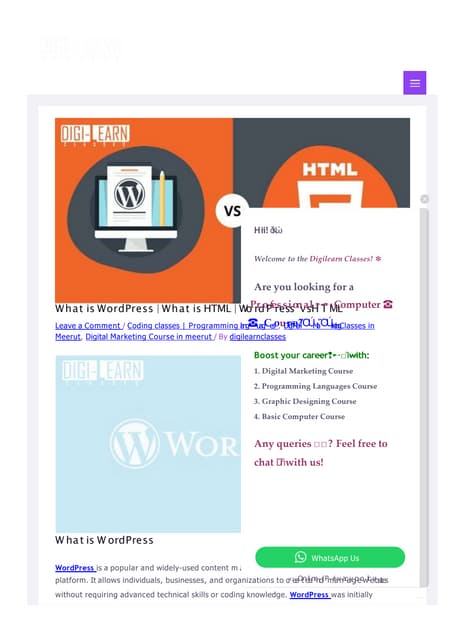 How to Create a College Website Page Using HTML | PPT